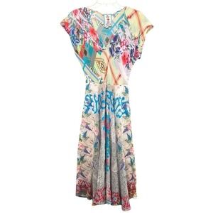 Johnny Was | Dresses | Johnny Was Cupra Rayon Midi Dress Colorful Boho ...